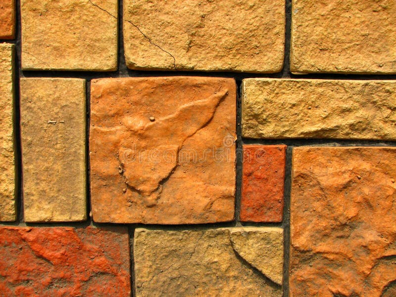 Stone Brick Wall Pattern 7 stock image. Image of yellow - 5277003