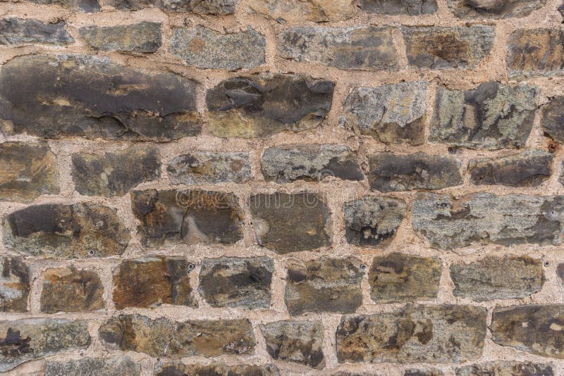 Stone Brick Wall. Rustic Style Stock Photo - Image of cracked, white ...