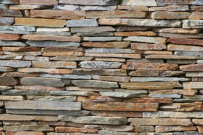 Stone Brick Wall Texture Striped Stacked Slabs Background Stock Photo ...
