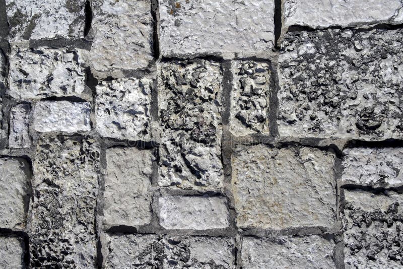 The Stone Bricks of the Big Wall Stock Image - Image of structure ...