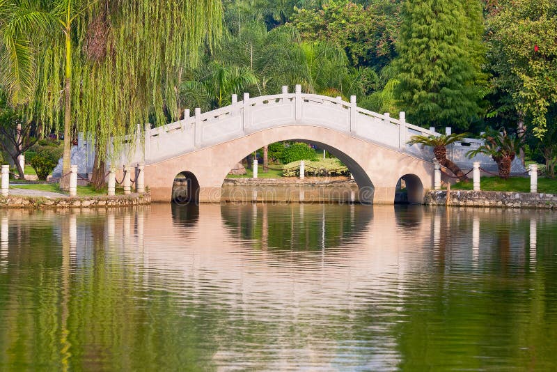 Chinese Arch Bridge stock image. Image of green, arch - 24013893