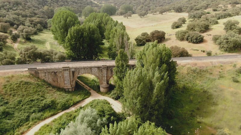 Stone Bridge with Arch Architecture for Rail Transport Stock Image ...