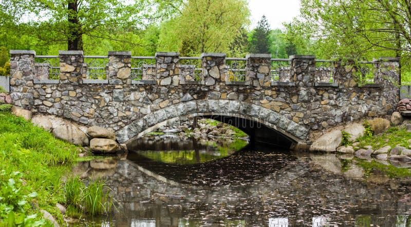 Stone bridge stock photo. Image of nature, autumn, architecture - 53764884