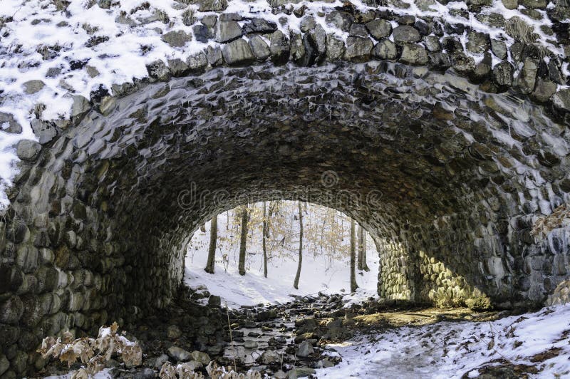 Stone bridge culvert stock photo. Image of woods, forest - 82292552