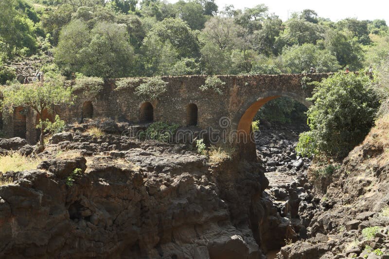 Stone Bridge of Ethiopia Over the Blue Nile Stock Photo - Image of ...
