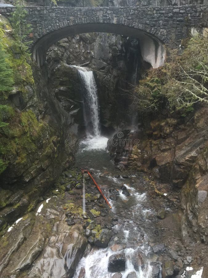 Stone bridge falls stock photo. Image of waterfall, falls - 54089980