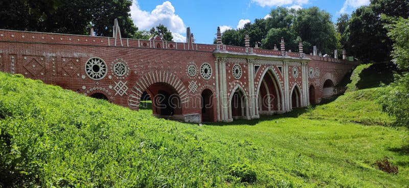 Stone Bridge in Gothic Style Stock Photo - Image of waterway ...