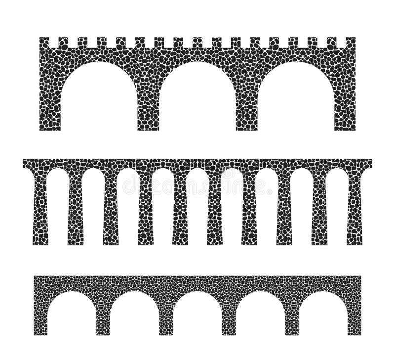 Stone Bridge. Isolated Bridge on White Background Stock Vector ...