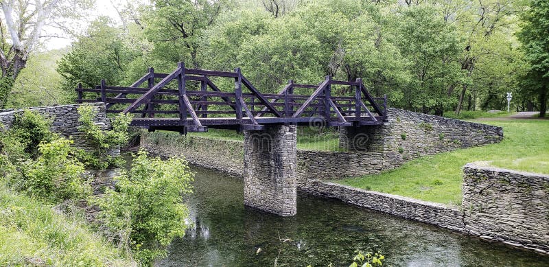 Stone bridge over canal stock photo. Image of blue, country - 200831174