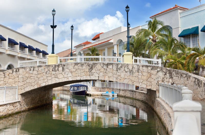 The Stone Bridge Over the Channel Stock Image - Image of island, city ...