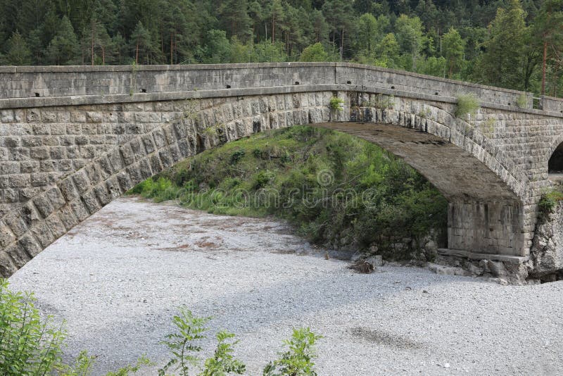 Stone Bridge Over the Dry River without Water Stock Photo - Image of ...
