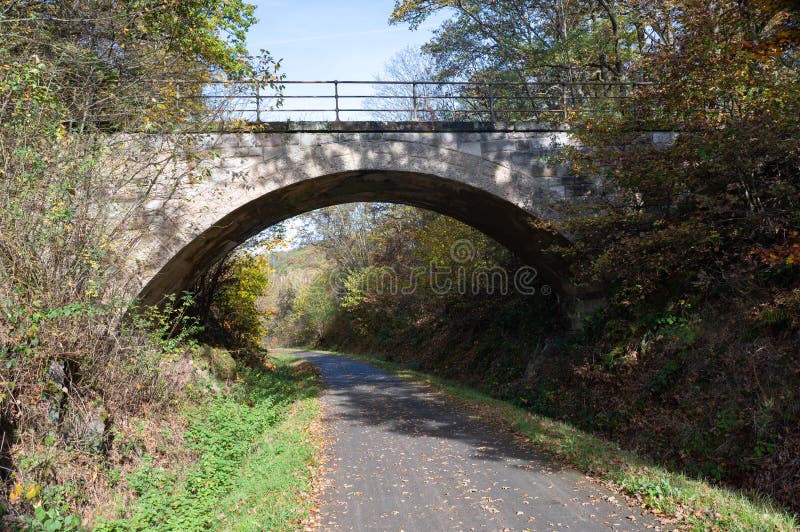 A Stone Bridge Over a Narrow Path Stock Image - Image of outside, idyll ...