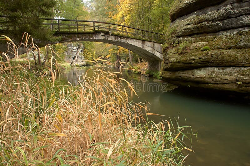 Stone bridge over river stock image. Image of smooth - 27806119