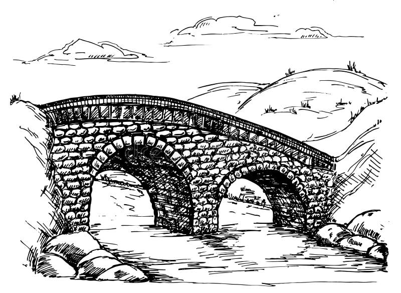 Stone Arch Bridge Drawing