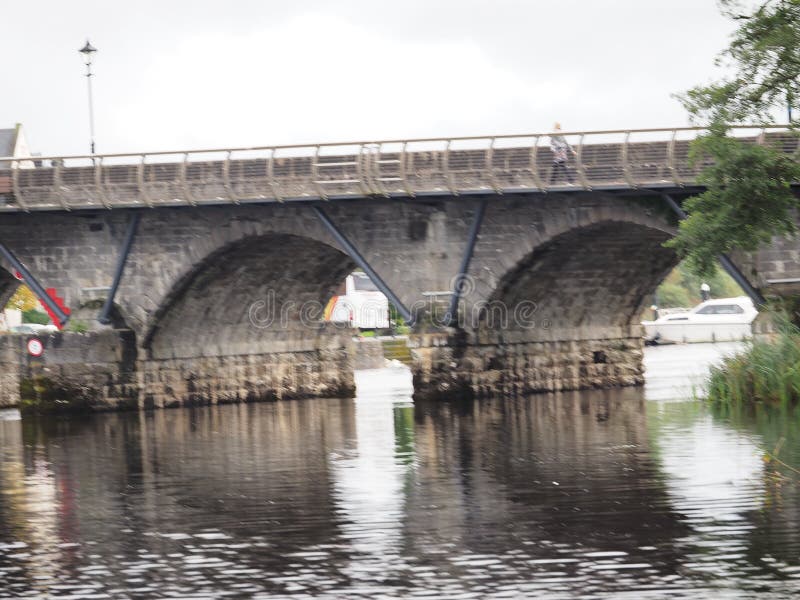 Stone Bridge Over the Shannon River in Ireland Stock Image - Image of ...