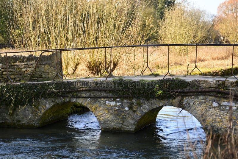 Stone Bridge Over Small River Stock Image - Image of river, beautiful ...
