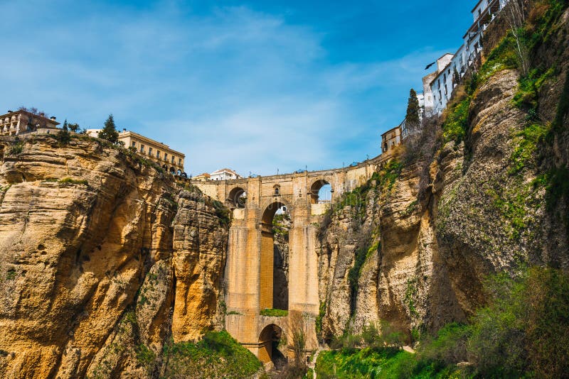 Stone Bridge in Ronda, Andalusia, Spain Stock Photo - Image of european ...