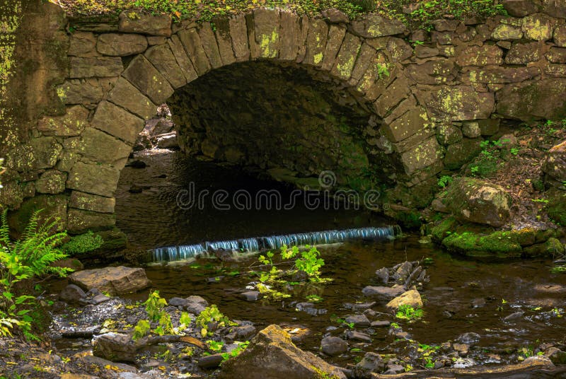 Stone Bridge Stream stock image. Image of hiking, park - 349133859