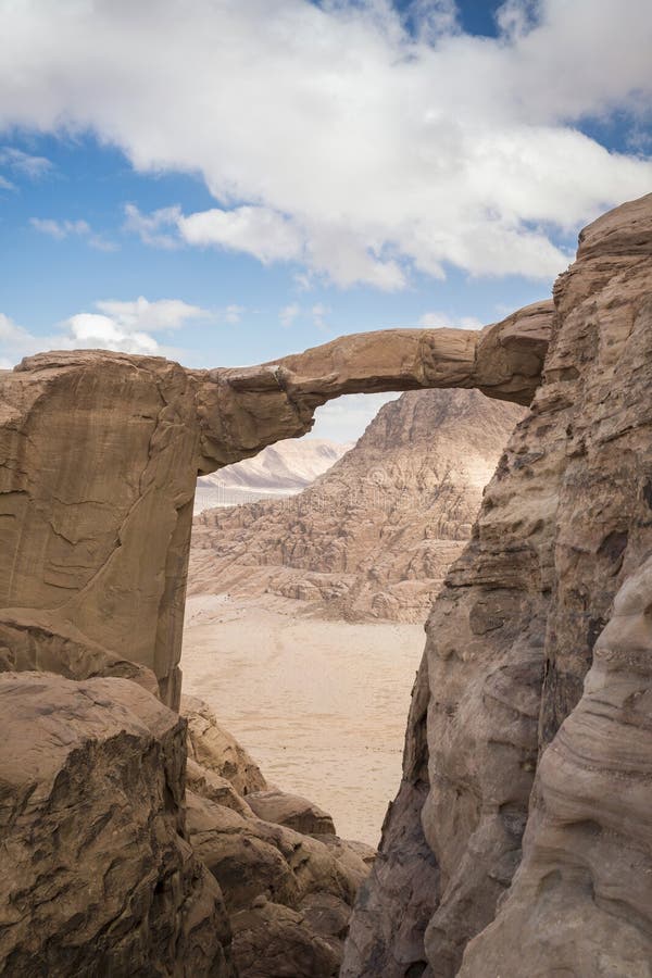 Wadi Rum stone arch stock photo. Image of amman, valley - 250018298