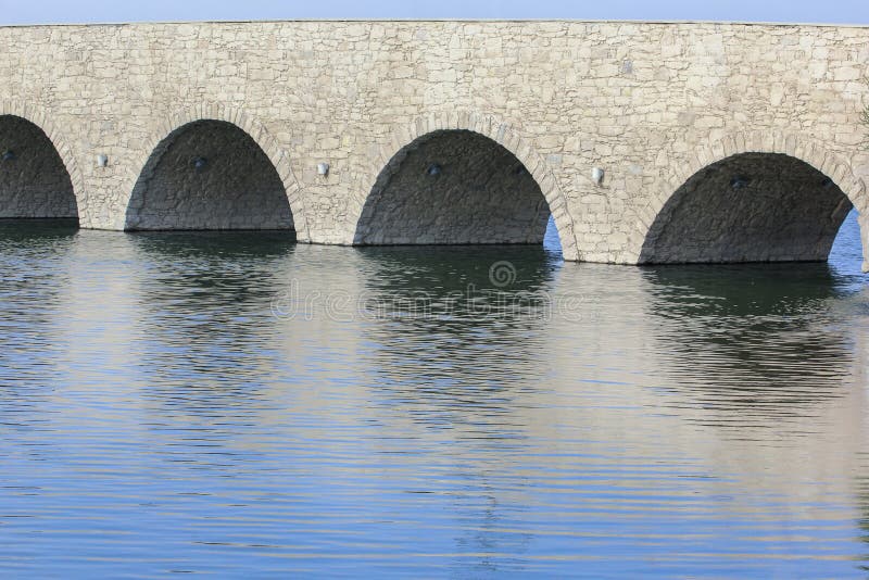 Stone Bridge and Water Reflection Stock Image - Image of medieval ...