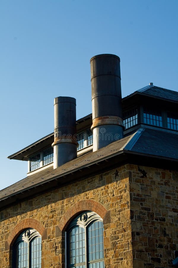 A Old Stone Building Standing in Park Stock Image - Image of road ...