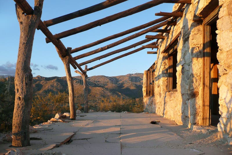 Stone Building In The Arizona Desert Stock Image - Image of desert ...
