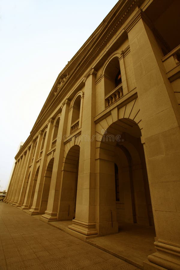 Stone Building with Classical Pillars Stock Photo - Image of pillar ...