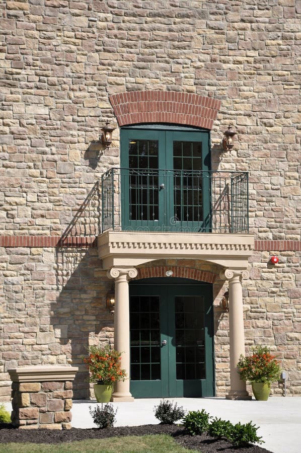 Stone building entrance stock image. Image of office - 10927331