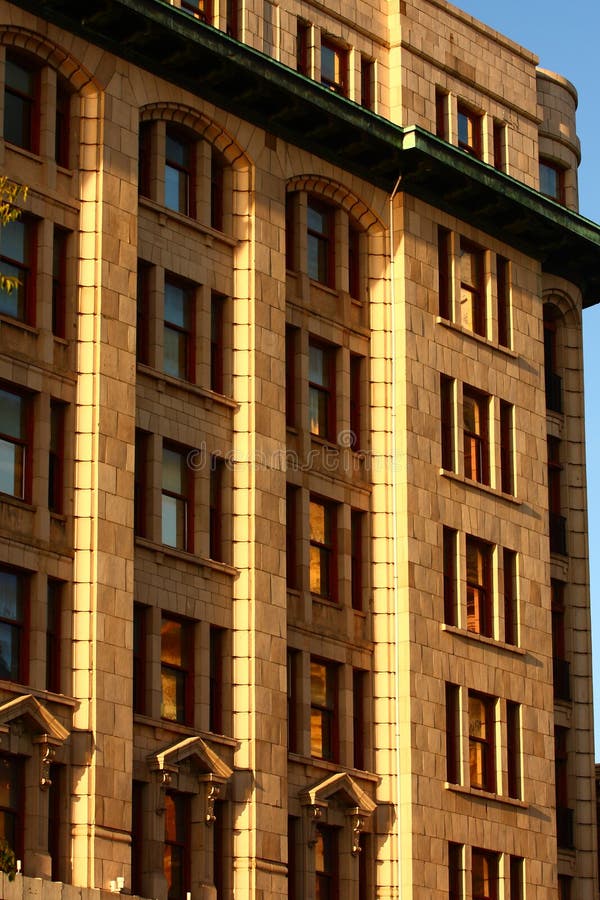 Stone Building in Late Day Light Stock Image - Image of afternoon ...