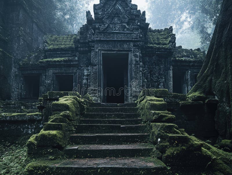 Stone building with moss stock photo. Image of historic - 378120472