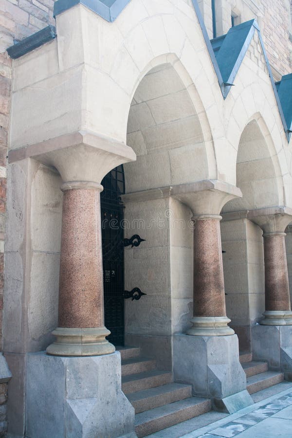 Stone Building with Pillars Stock Photo - Image of beautiful, arch ...