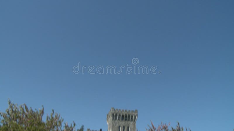 Stone Building with Watchtower on the Top (3 of 3) Stock Footage ...