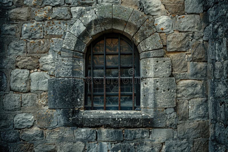 A Stone Building with a Window and Bars, Suitable for Use in ...