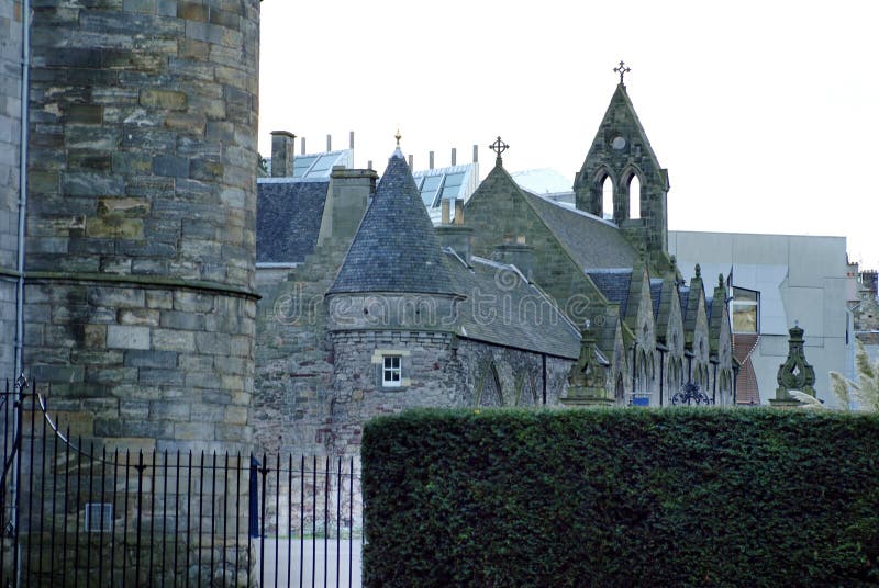 Stone Buildings in Edinburgh Castle Stock Image - Image of kingdom ...