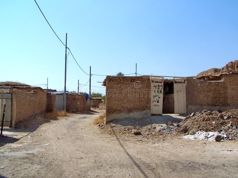 Stone buildings in Erbil stock image. Image of kurdistan - 232436551