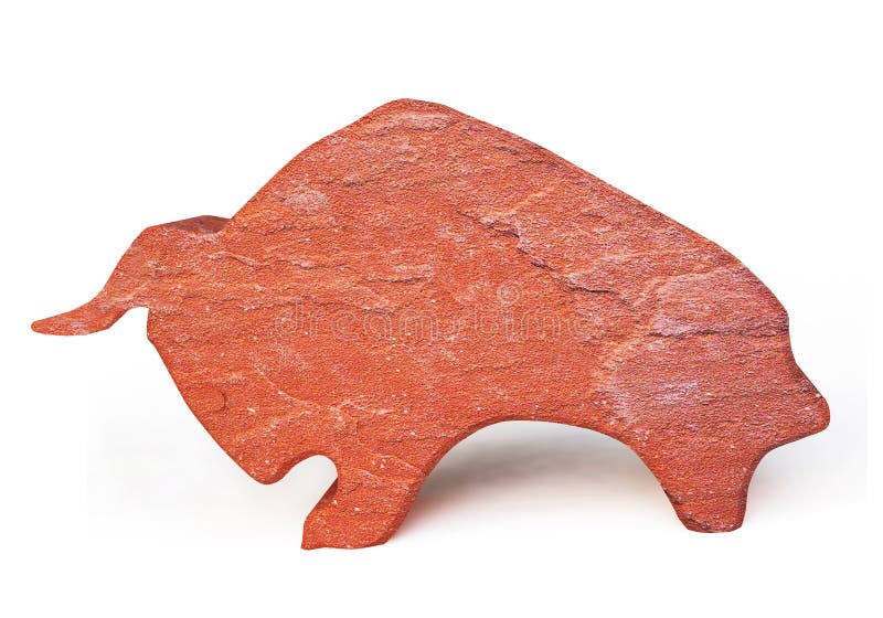 Stone Bull Figurine stock illustration. Illustration of ancient - 50827441