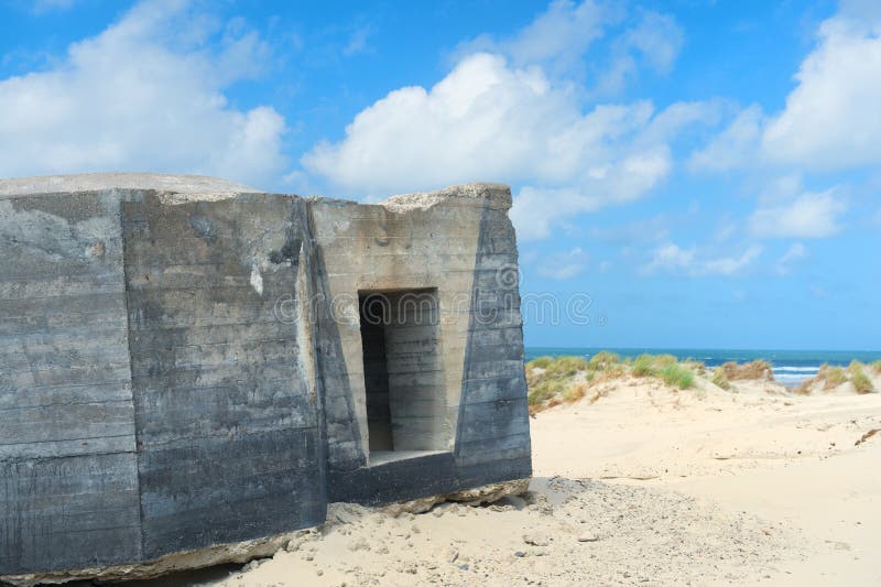 Atlantikwall Bunkers In Scheveningen - The Netherlands Stock Photo ...