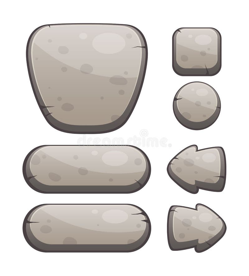 Set of Stone Menu stock illustration. Illustration of comic - 55303477