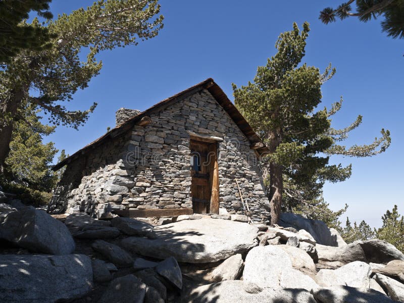 Stone Cabin stock image. Image of tree, cabin, lodge - 15161085