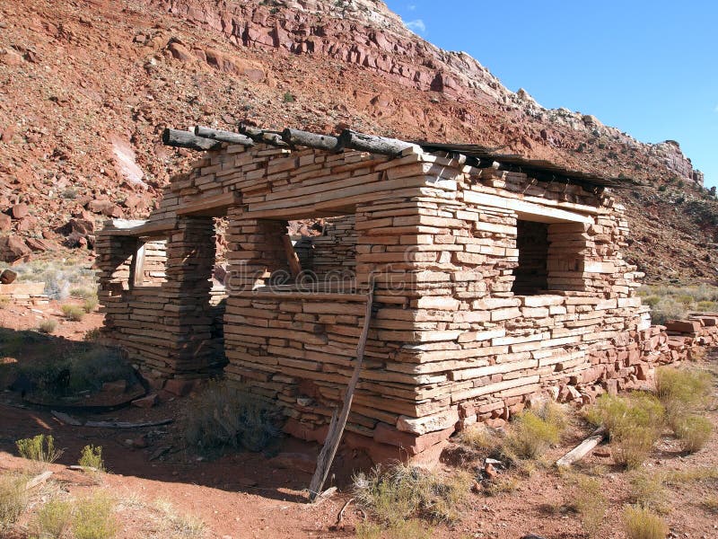 Stone Cabin stock photo. Image of shack, desert, derelict - 22151840