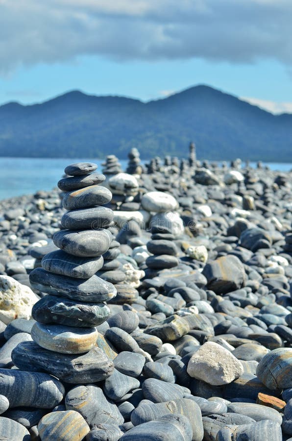 Stone Cairn stock photo. Image of persevere, cairns, constructing ...