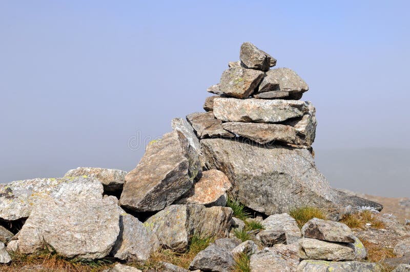 Cairn, Pile of Stones in Austrian Mountains Stock Photo - Image of ...