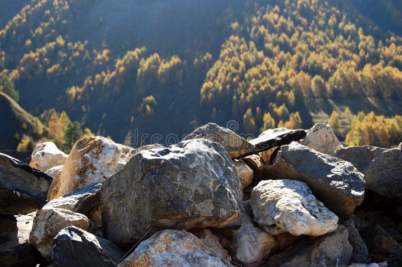 Stone Cairn in Alps, France Stock Photo - Image of europe, national ...