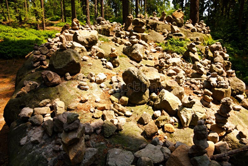 Stone cairn stock photo. Image of forest, construction - 56328278