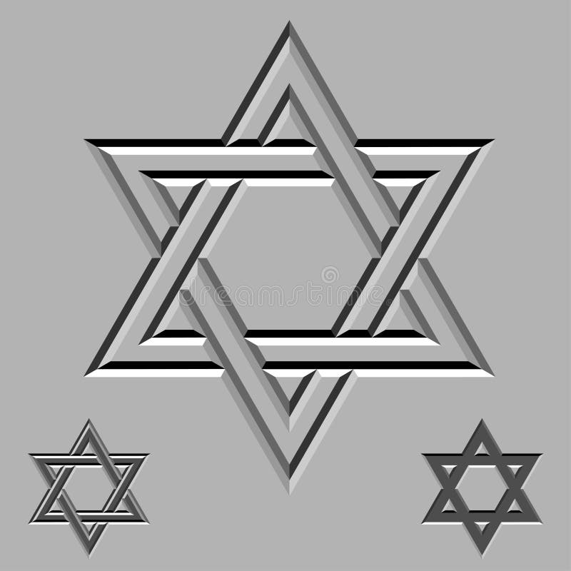 Stone carved david stars stock vector. Illustration of graven - 44018297