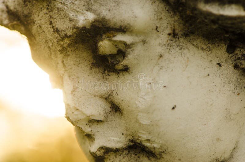 Stone Carved Face of a Cherub Stock Image - Image of carved, graveyard ...