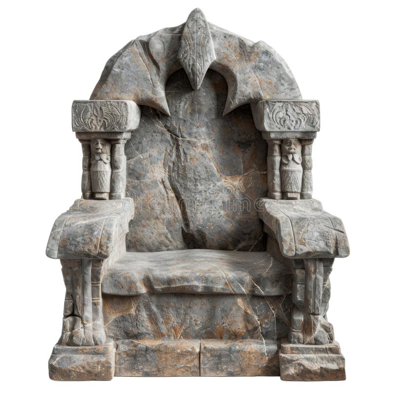 Stone Carved Throne with Ornate Details Stock Illustration - Illustration of ancient, render ...