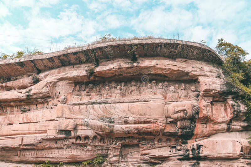 Giant Stone Carving in Buddhism in China Chnogqing Stock Photo - Image ...