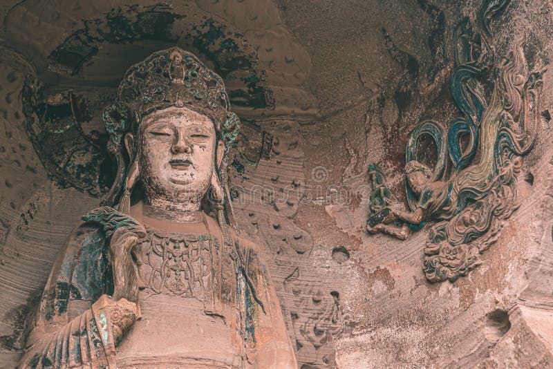 Giant Stone Carving in Buddhism in China Chnogqing Stock Image - Image ...