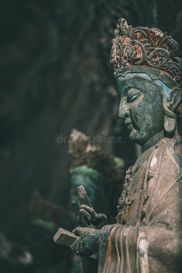 Giant Stone Carving in Buddhism in China Chnogqing Stock Image - Image ...